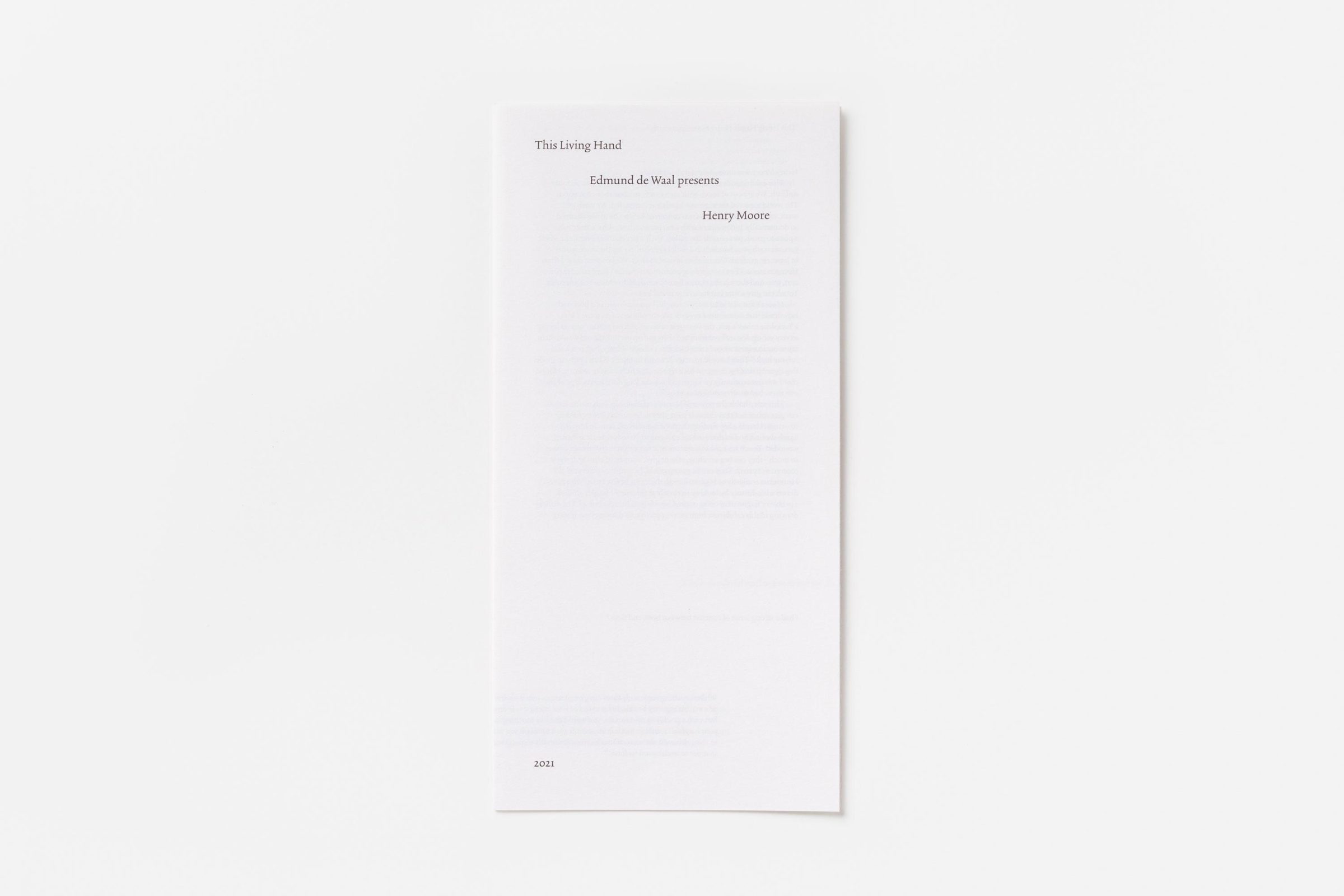 This Living Hand: Edmund de Waal presents Henry Moore – Resources ...